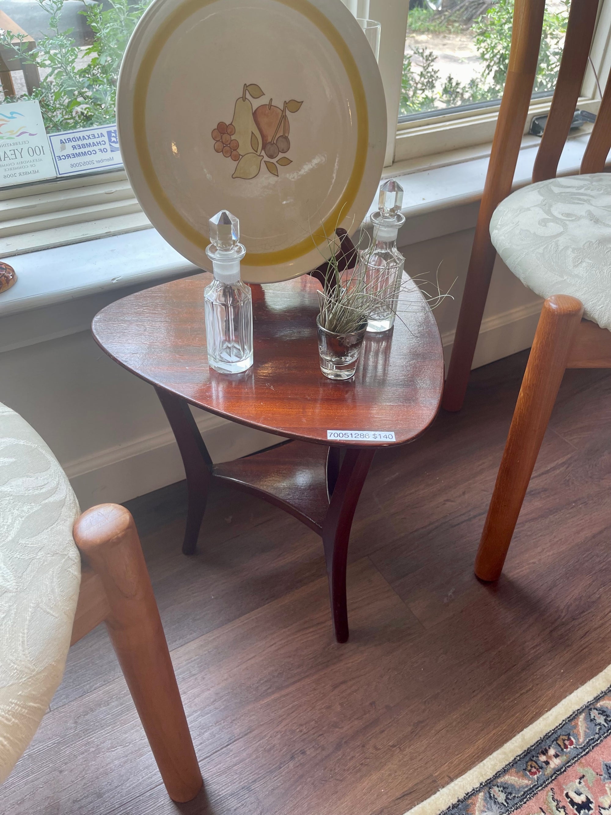 Midcentury Modern Red Mahogany Side Tables
